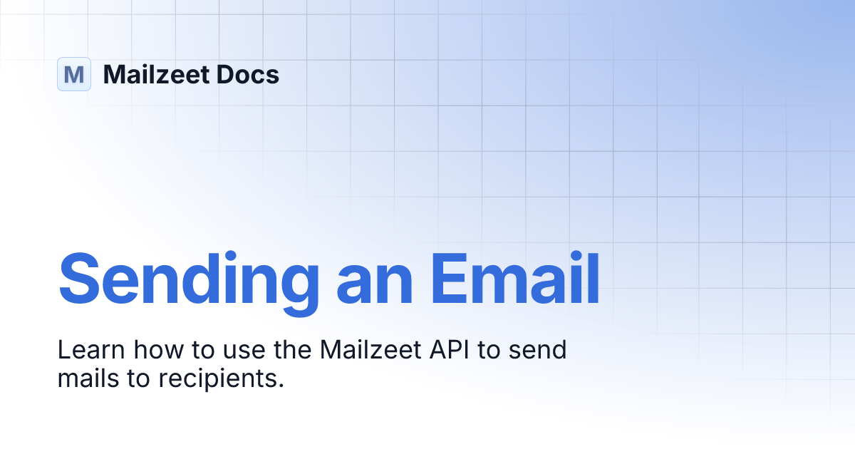 Sending an Email | Mailzeet Docs
